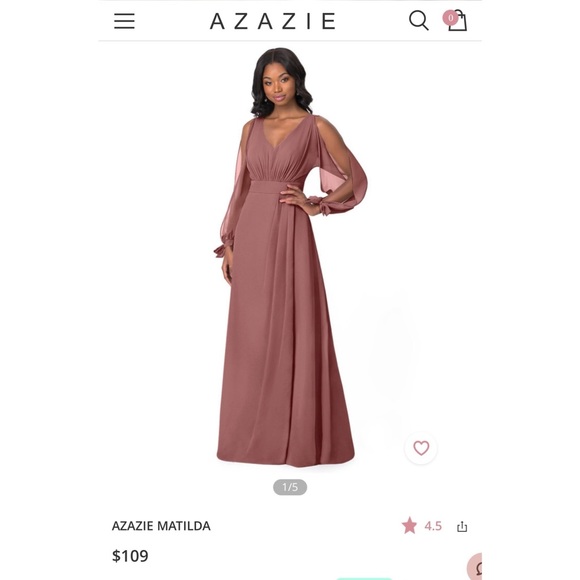 Azazie | Dresses | Azazie Bridesmaid Dress Color Desert Rose | Poshmark